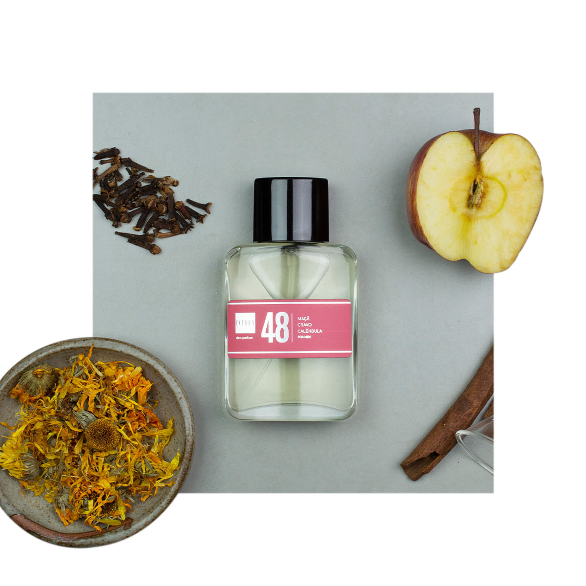 Perfume 48 - com maca, cravo e Calendula - Hugo Boss - Fator 5